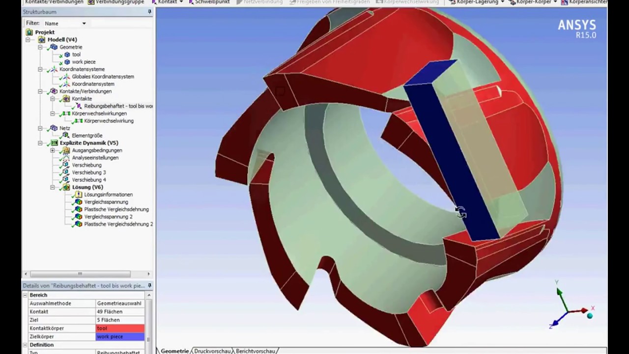 Ansys Workbench (WB): Tutorial for several machining methods