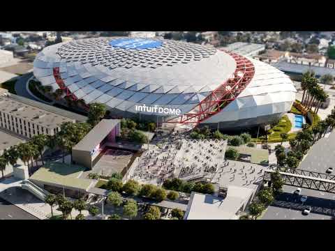 Construction on the Intuit Dome in Los Angeles