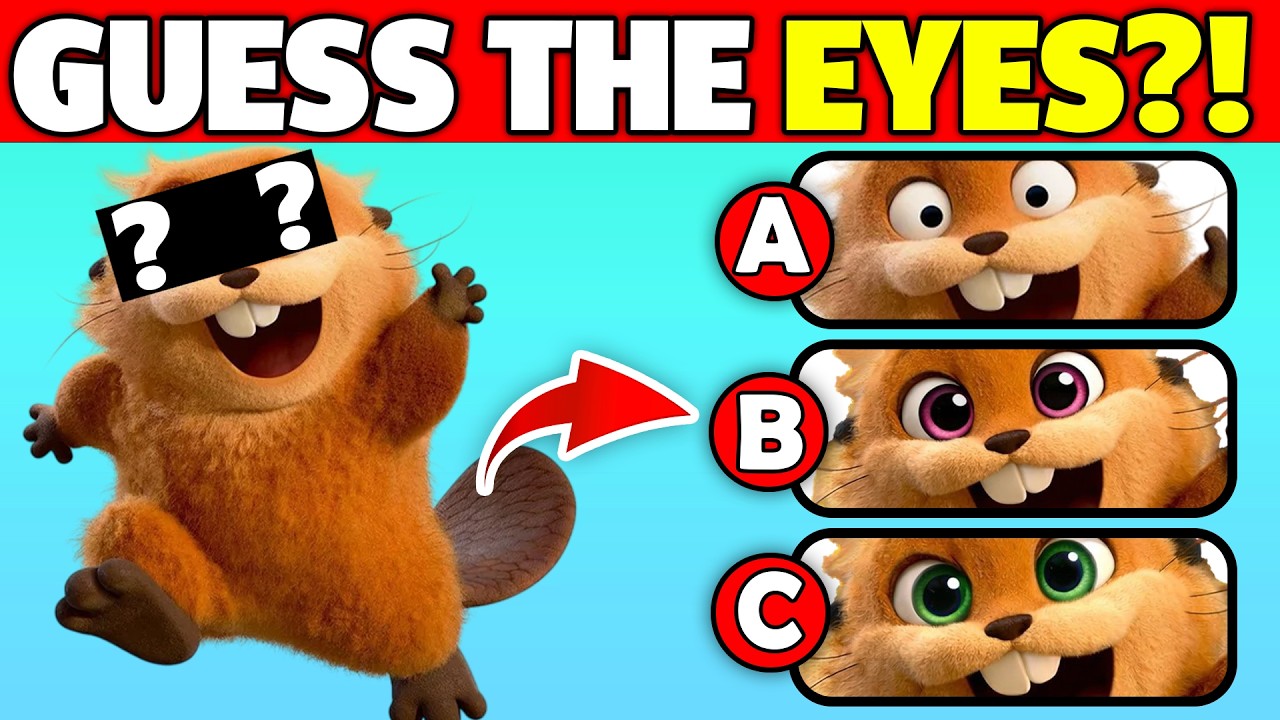 Which Eyes 👀 Belong to Mabel Tanaka? 🦫 | Guess Hoppers Movie Characters by Their Body Parts!