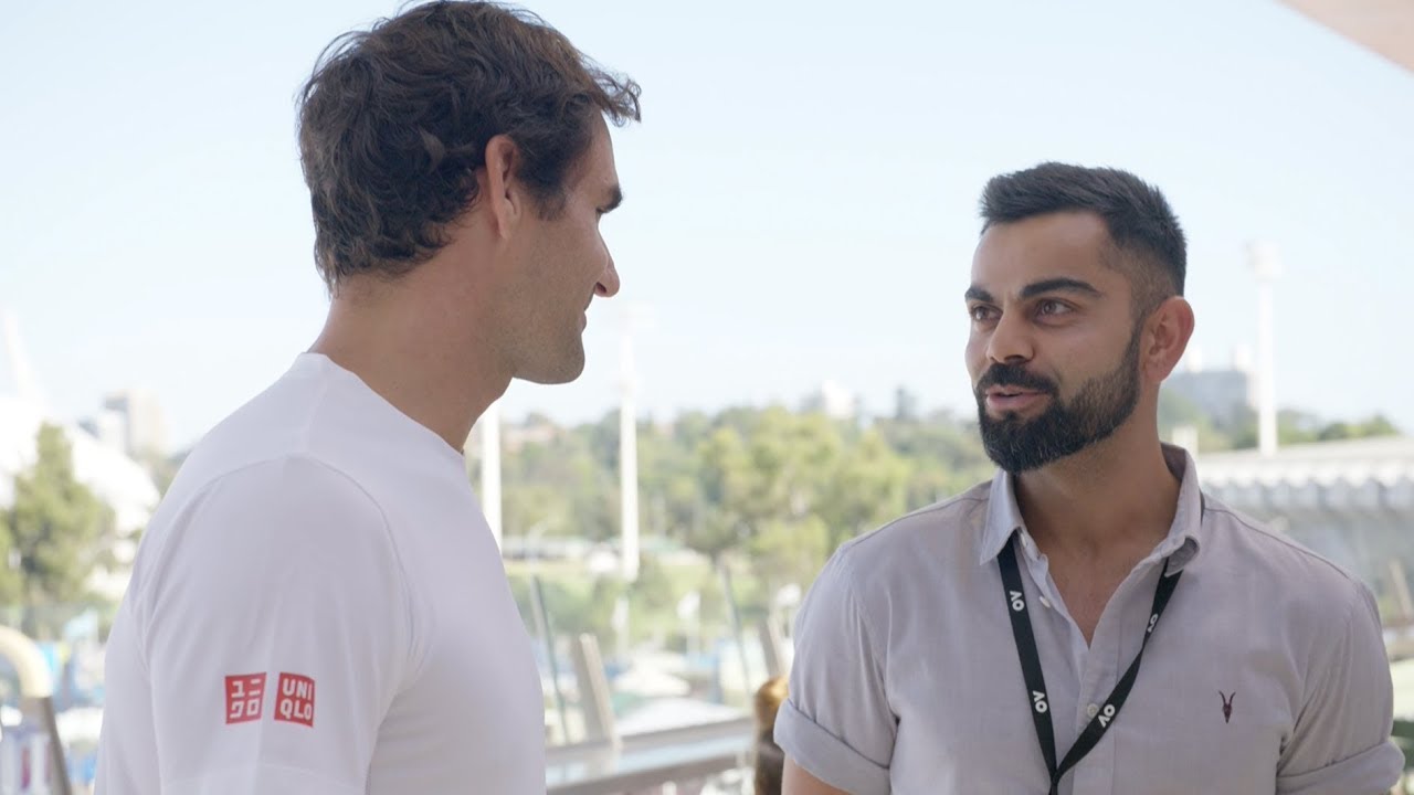 Virat Kohli meets Roger Federer at Australian Open
