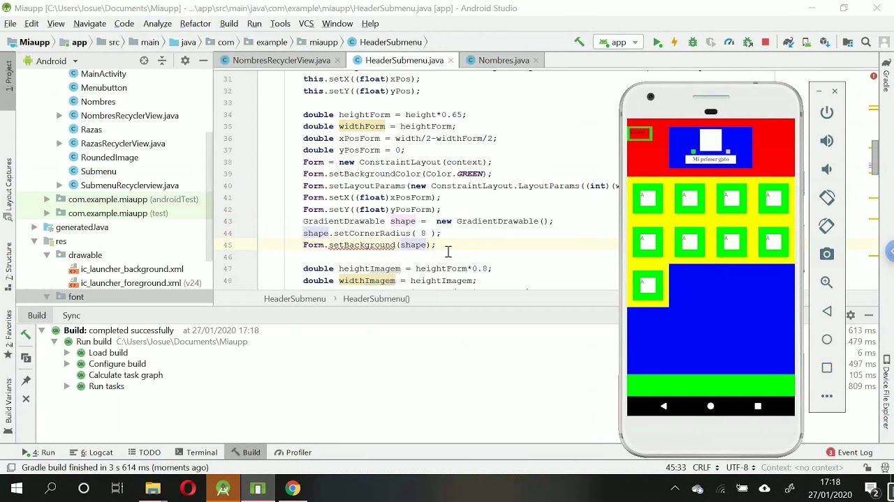 Java Android Live Programming (Programmatically) (Rounded Corners