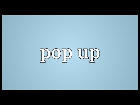 Pop up Meaning