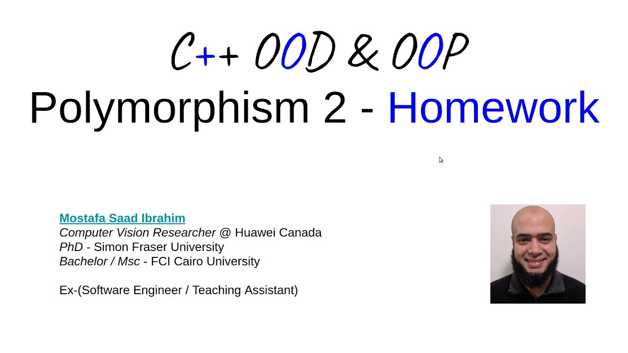 13 C++ OOD and OOP - OOP - Polymorphism 2 Homework