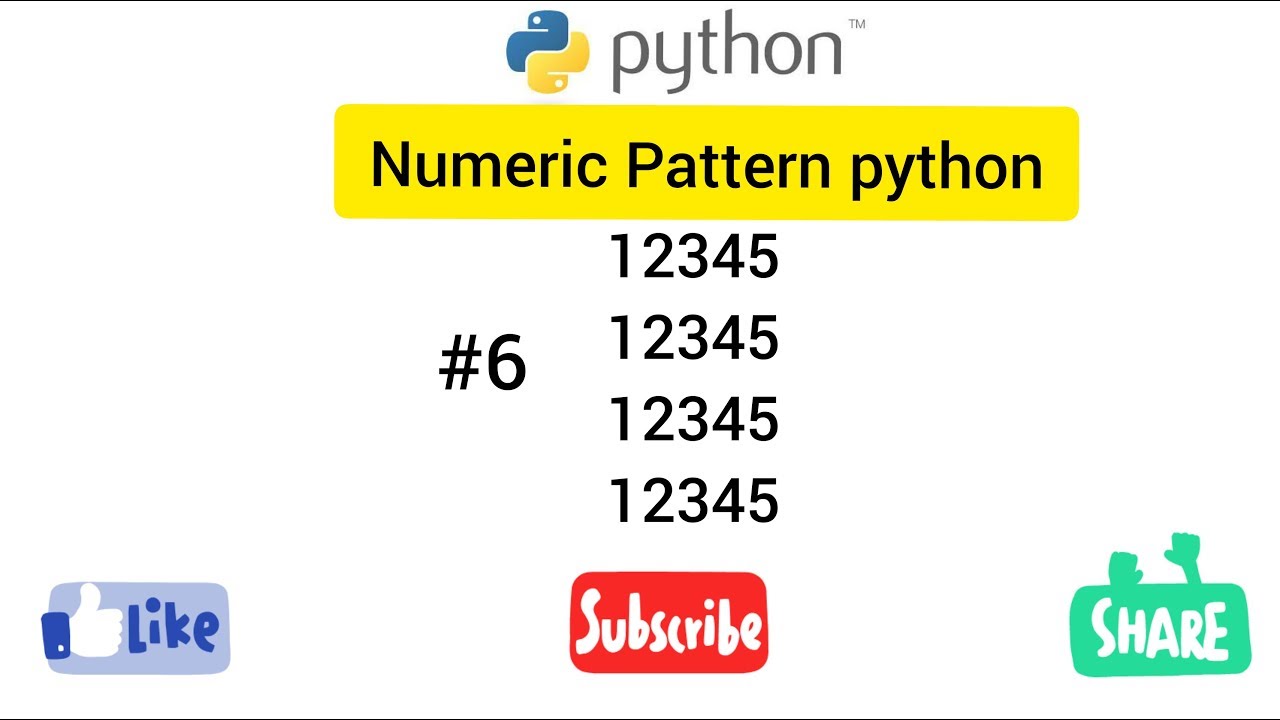Numeric Pattern python programming series part -6 Easy Learning Genius