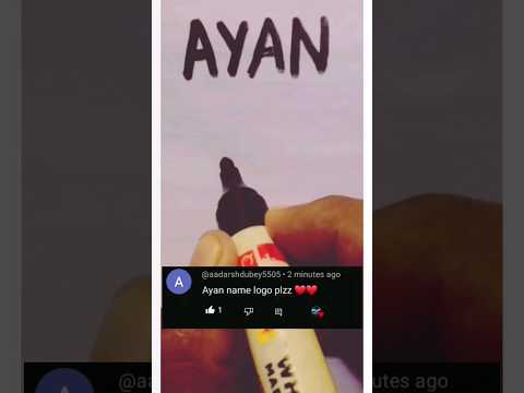 Ayan name logo π₯ comments name π #shorts #viral #trending #logodesign #ayan #graphicdesign #namelogo
