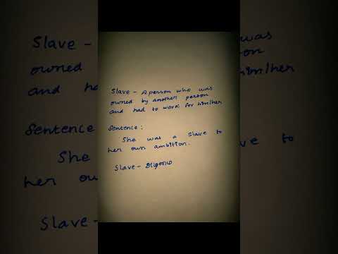 slave meaning #shorts #vocabulary #common_words