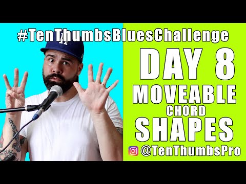 #TenThumbsBluesChallenge - Day 8 - Moveable Chords - Blues Ukulele