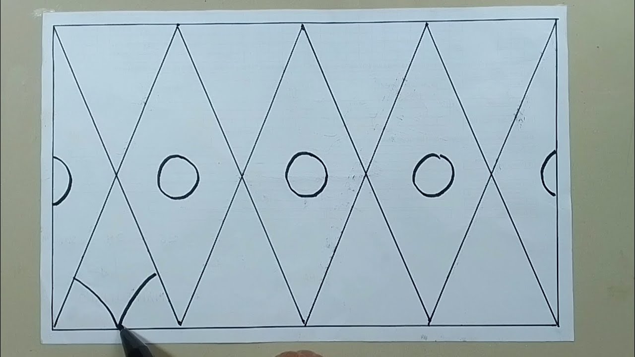 cara menggambar batik betawi yang mudah untuk tugas sekolah.