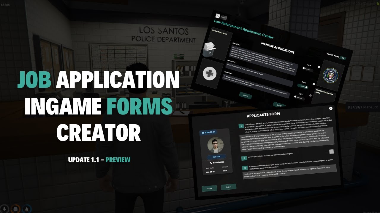 Job Application System | Ingame Forms Creator | [QB / ESX] - FiveM Releases - Cfx.re Community