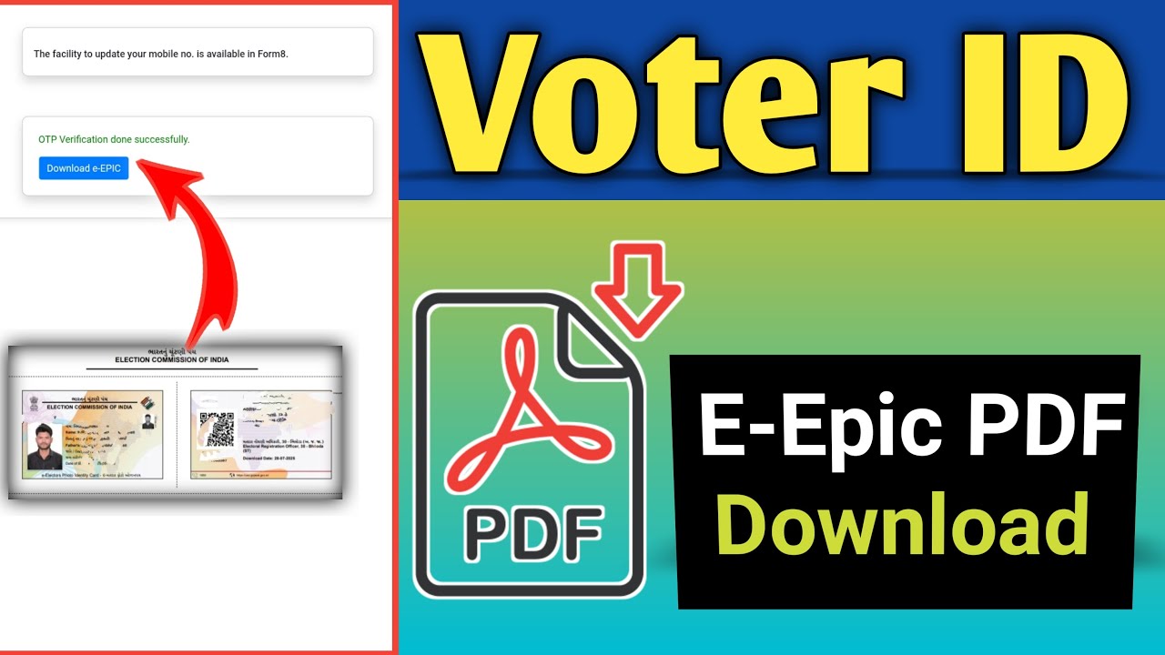 How to download E epic pdf | Voter id pdf download | Voter id E-epic download pdf#Onlinewithnir