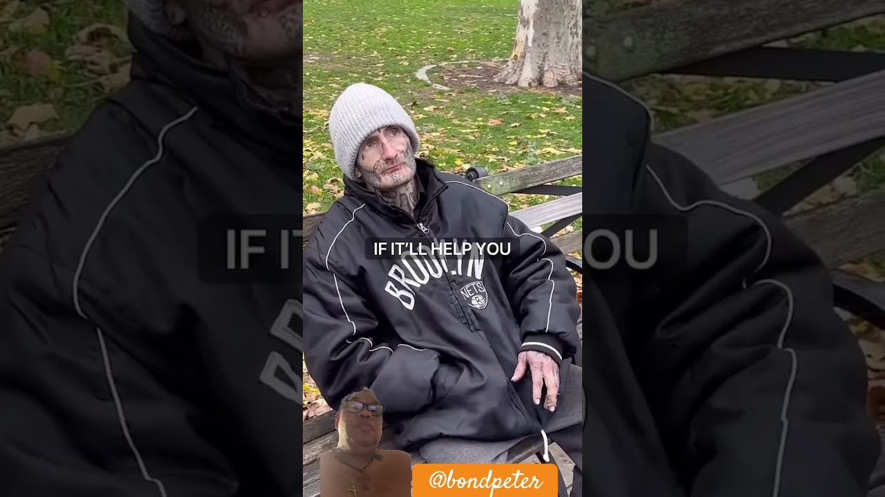 Tough Homeless Man Shows His EMOTIONAL Side @bondpeter