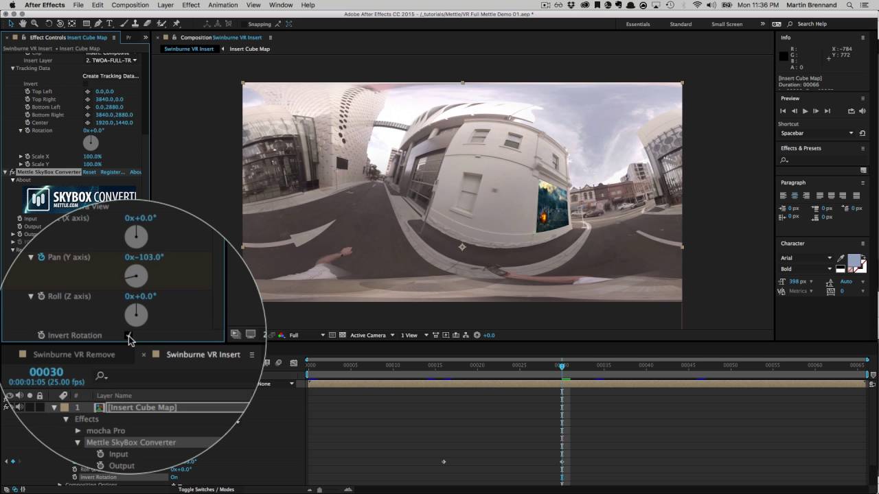 mocha Pro 5 plug-in for Adobe & Mettle Skybox Studio 360/VR Workflow