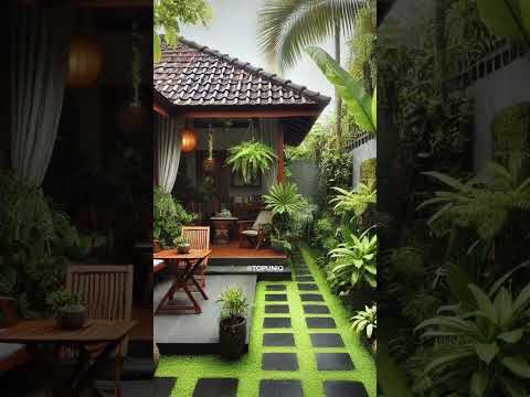 ide inspirasi taman rumah tropis #home #design #beautiful #garden