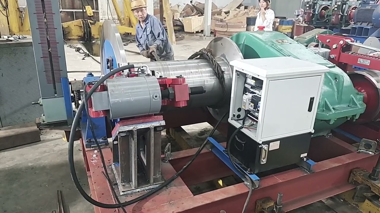 Electric winch under load test