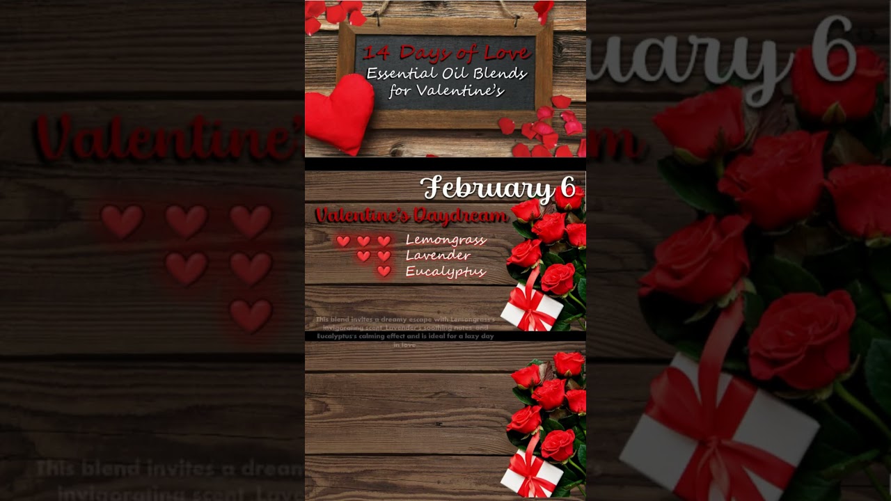 Valentines Day Essential Oil Blend Valentine Daydream  #essentialoils #valentinesday #diffuserblends