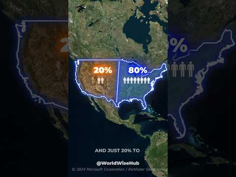 Why 80% of all Americans live east of this line? 🤔 #shorts