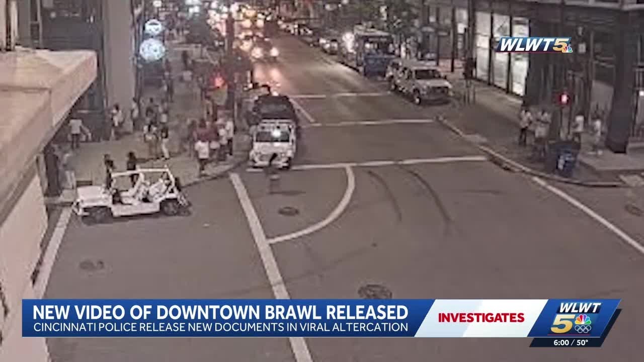 Cincinnati police release new videos from viral downtown brawl