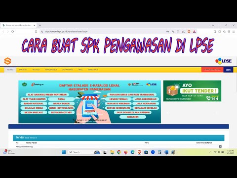 Cara Buat SPK Pengawasan Di LPSE