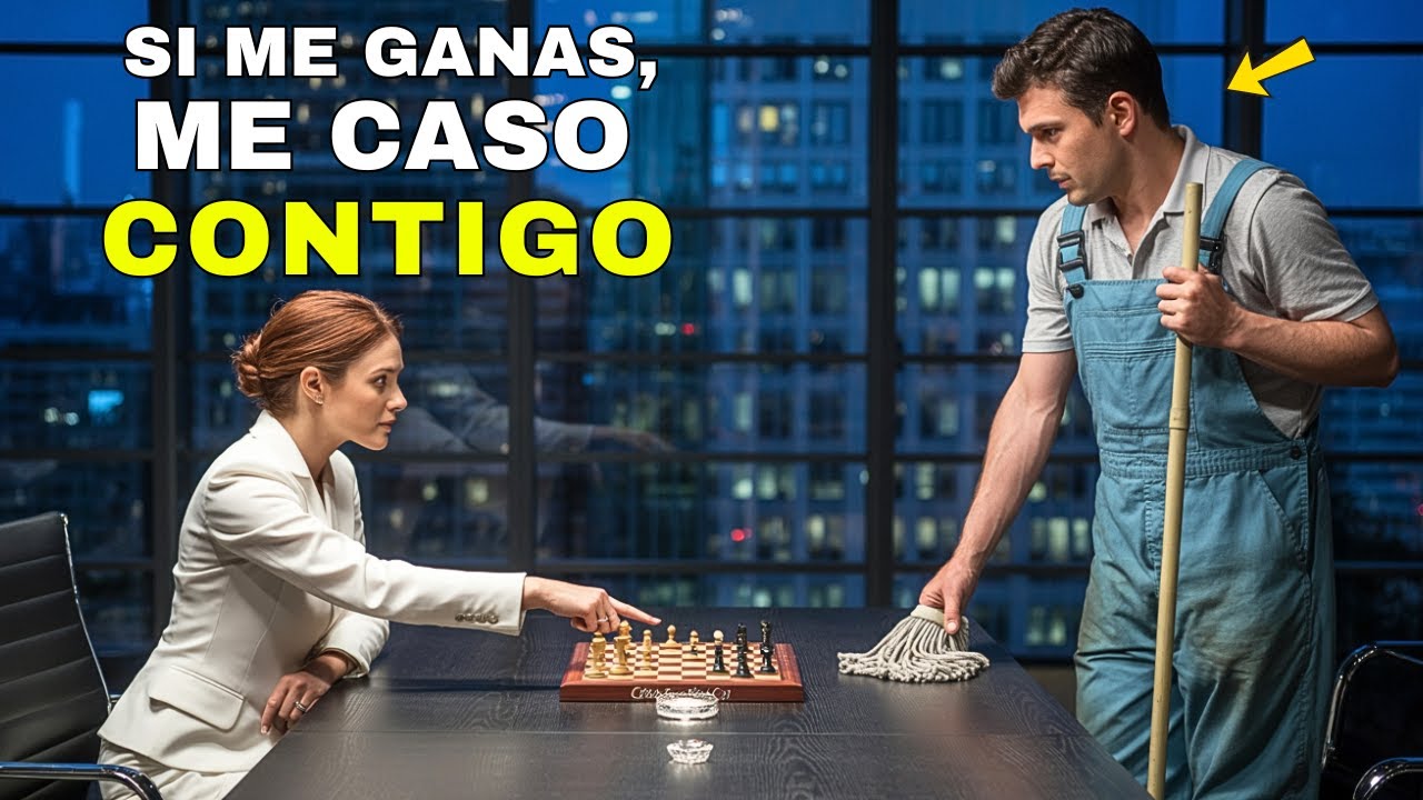 Si me ganas al ajedrez, me caso contigo — dijo la CEO… pero el conserje viudo la venció en 3 jugadas