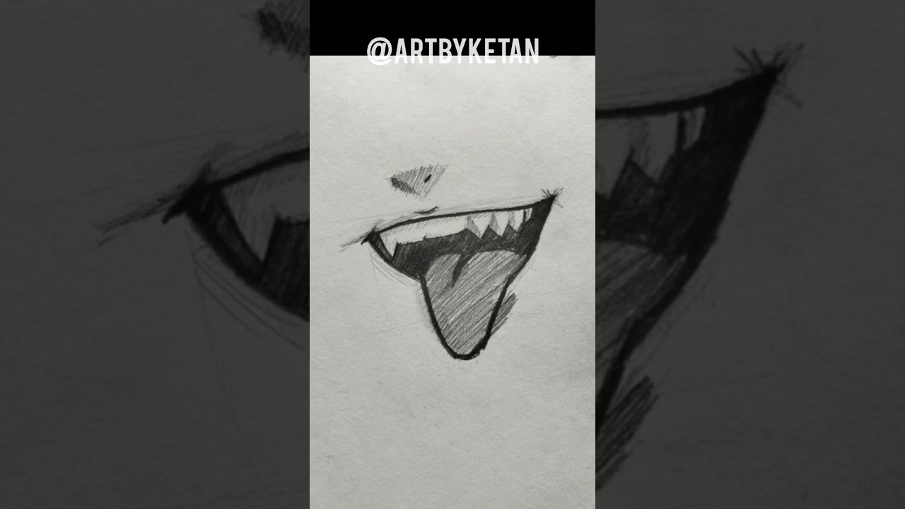 drawing of✨ anime mouth✨sketch #anime #drawing #sorts #vairal