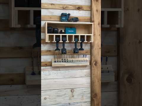 French Cleat Drill Holder - #diywoodworking #woodworking #homeimprovement