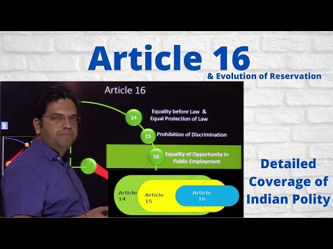 Article 16 of Indian Constitution | Fundamental Rights | Right to Equality