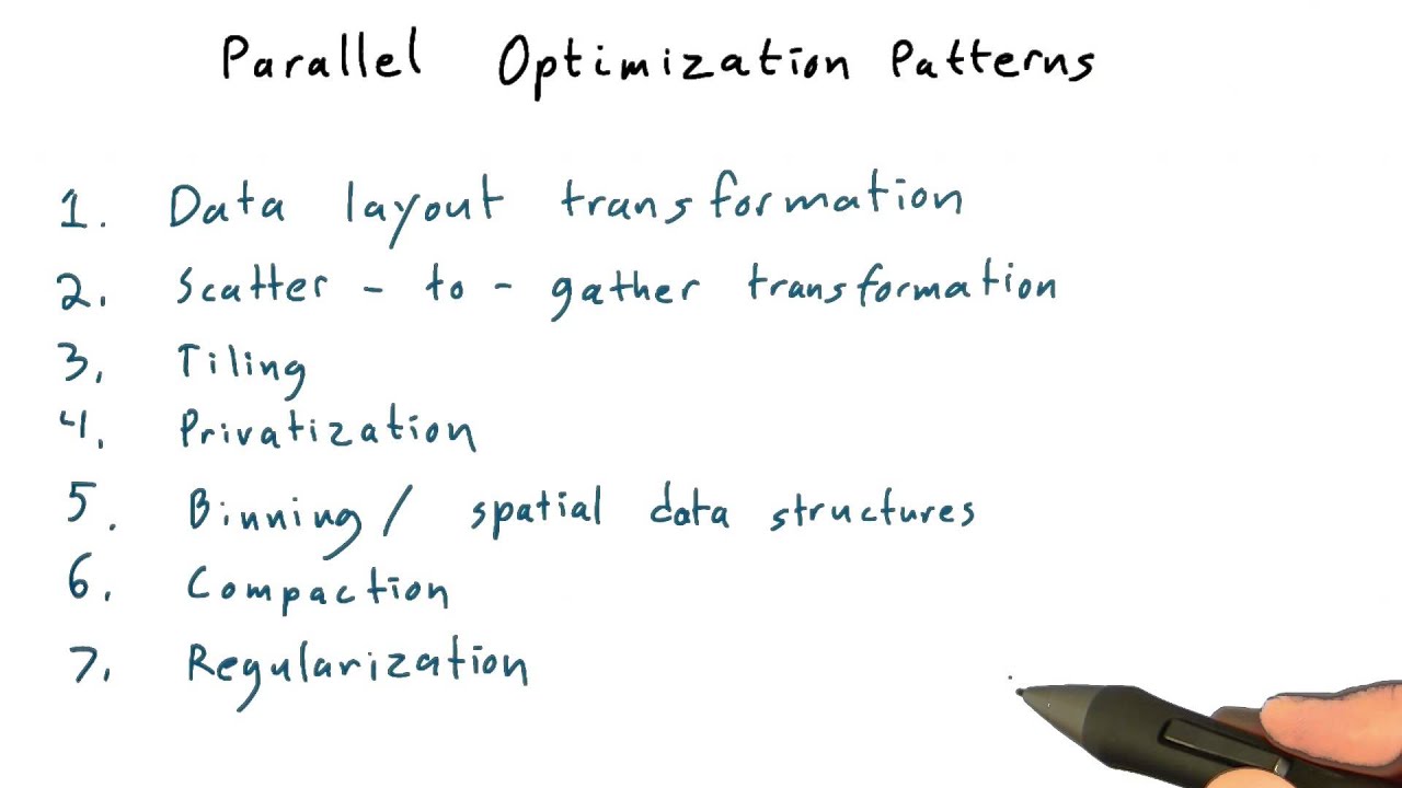 Parallel Optimization Patterns Recap - Intro to Parallel Programming