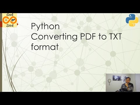Convert PDF to TXT file using Python