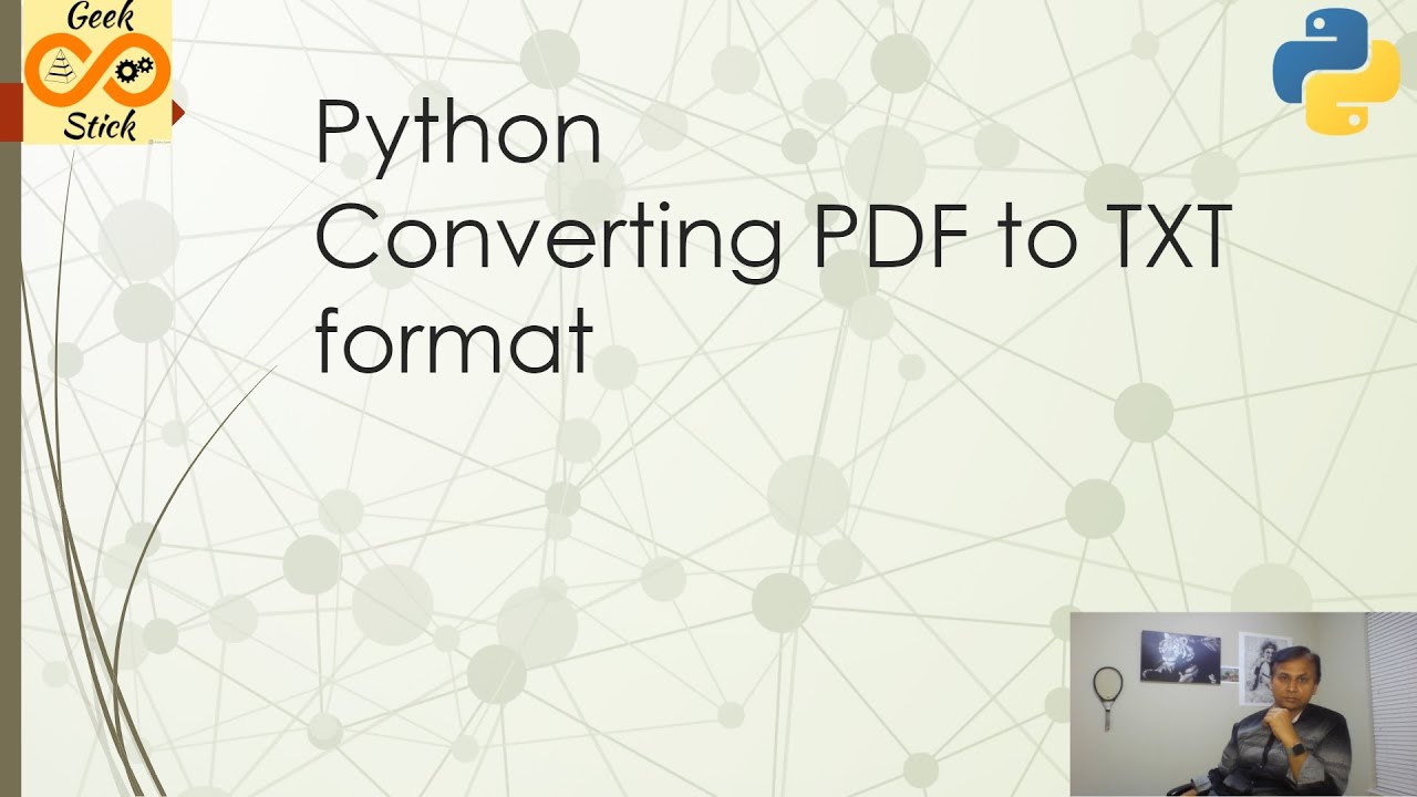 Convert PDF to TXT file using Python