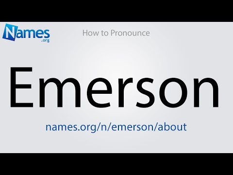 How to Pronounce Emerson