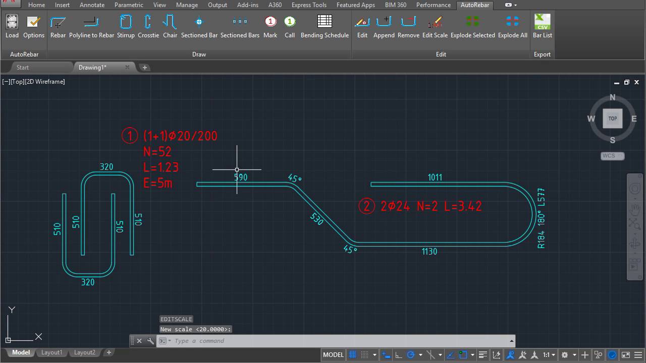 AutoRebar - Short video tutorial 13. annotative scales 1/2
