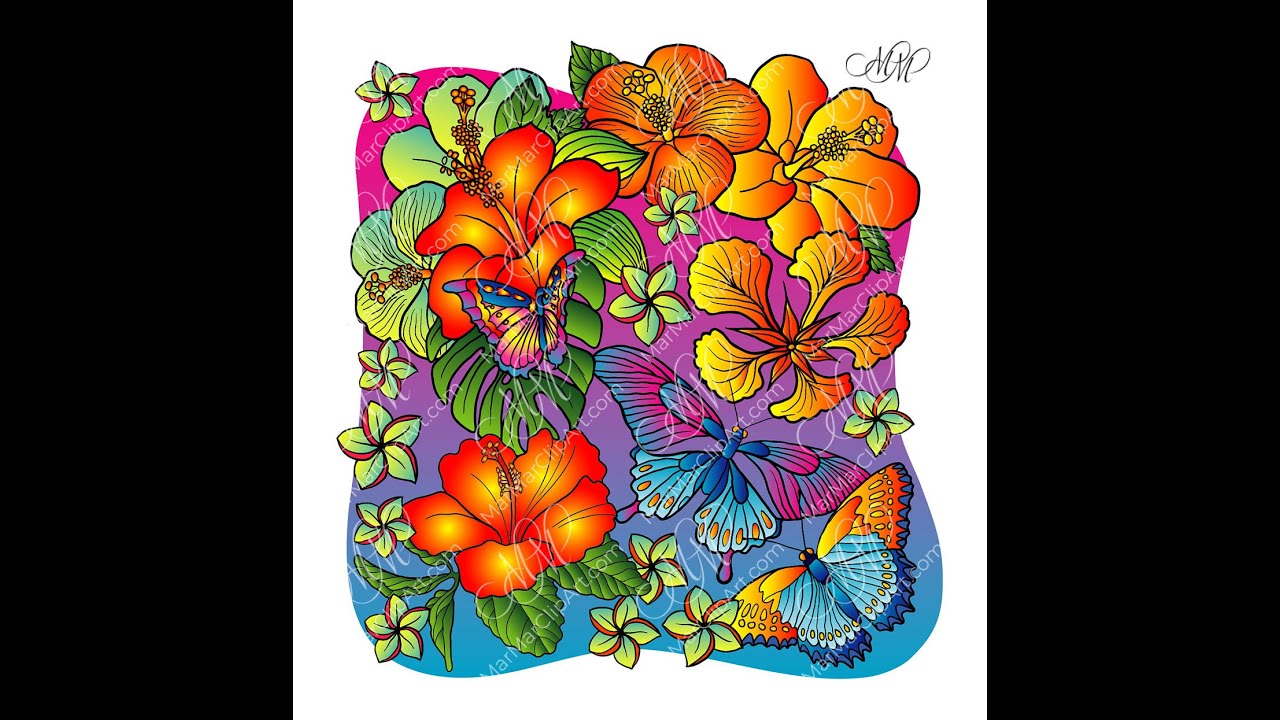 Floral vector illustrations