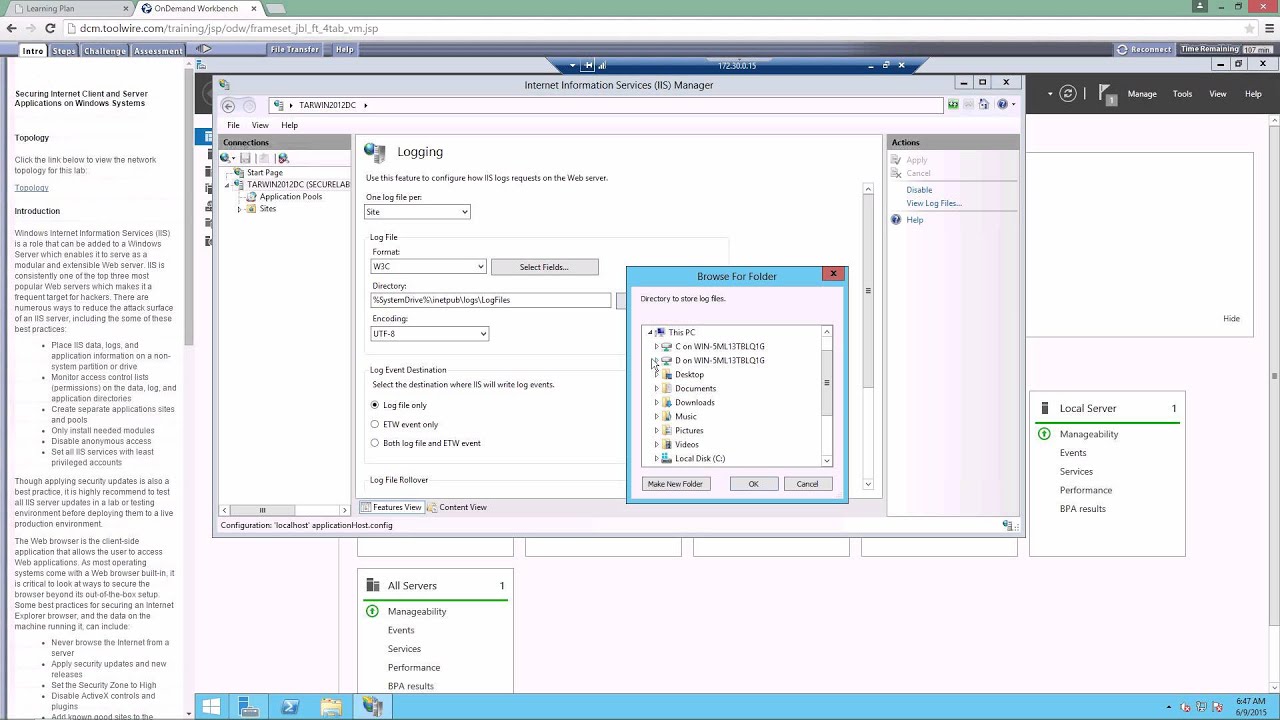 IS3340 - Lab 8 - Securing Internet Client and Server Application on Windows Systems