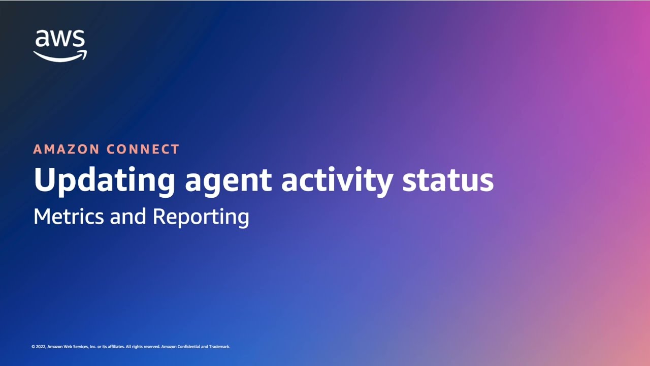 How to update agent activity status in Amazon Connect
