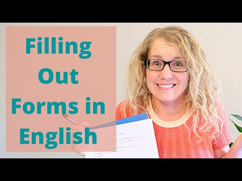 Personal Information and Filling Out Forms in English