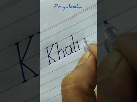 Name Writing Practice in English | Beautiful Handwriting Art | #shorts #boysname #khalid