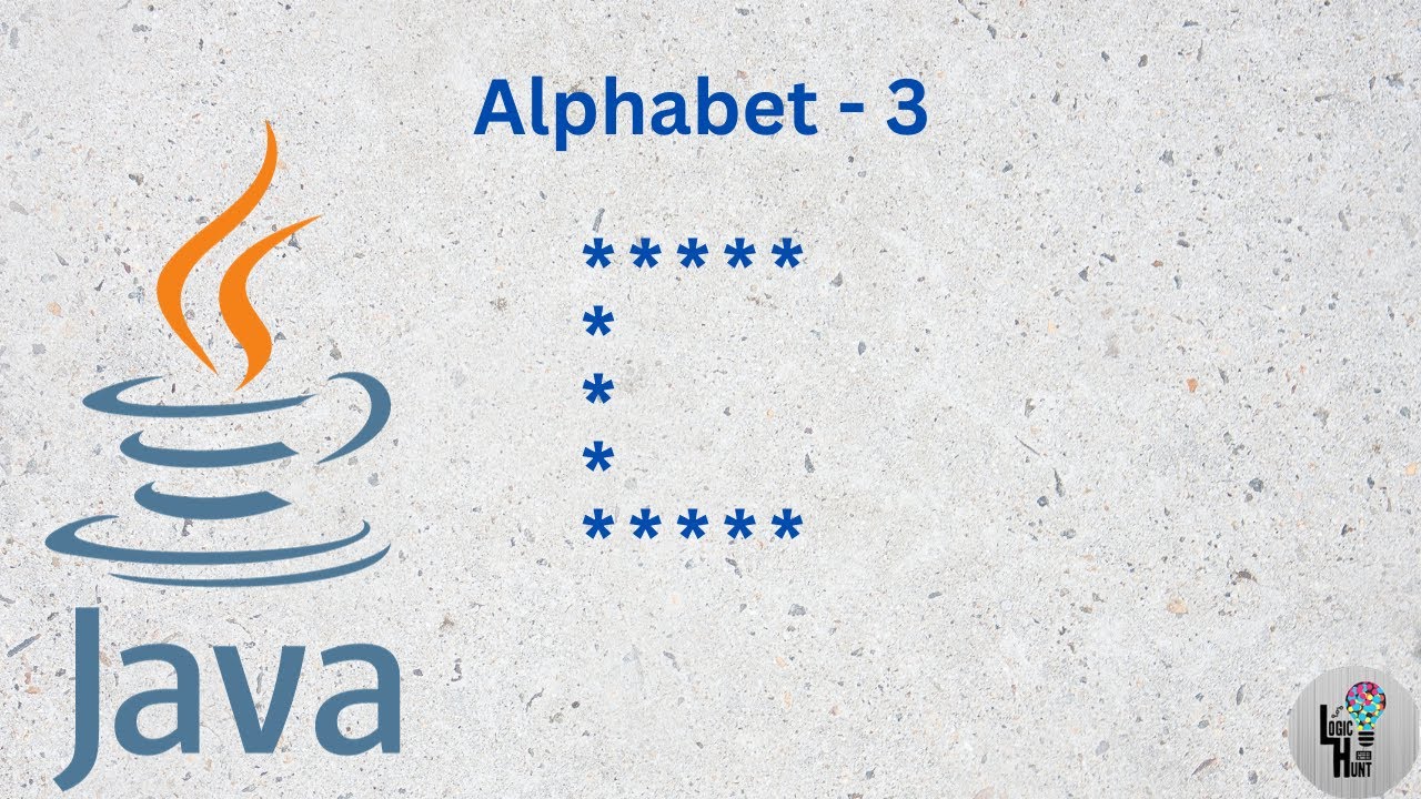 alphabet pattern using java. print C