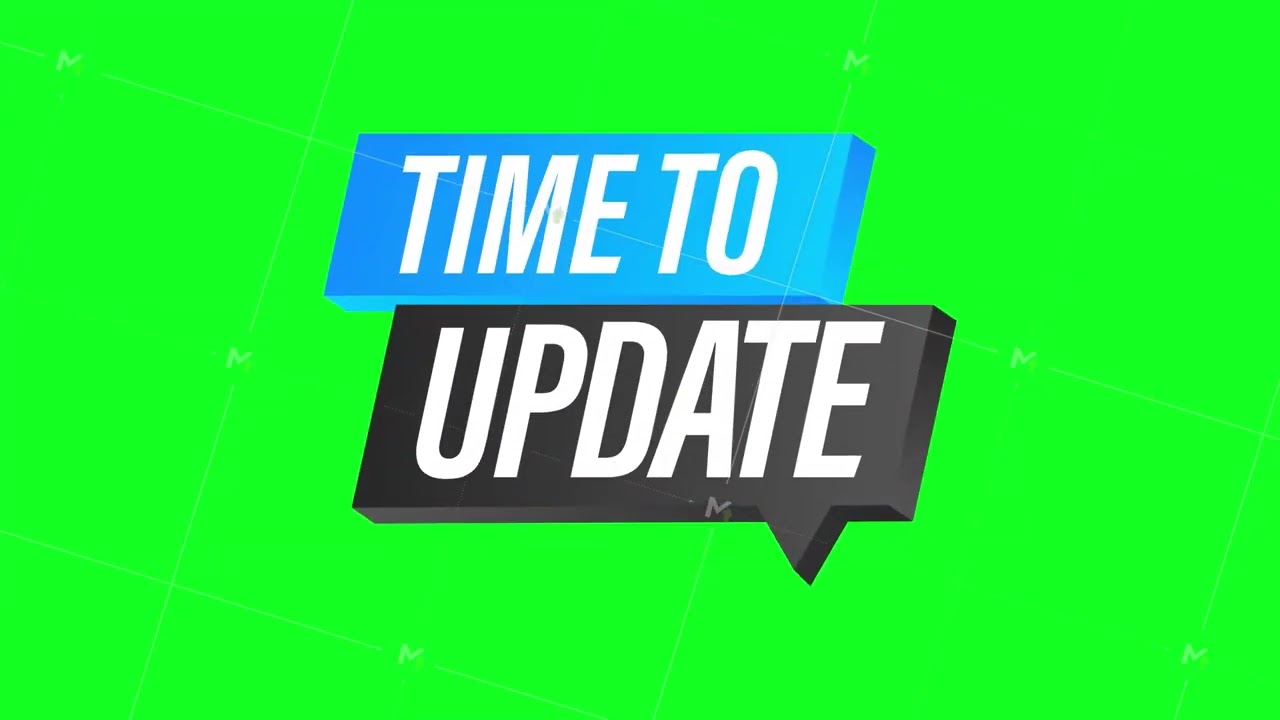 System software update or upgrade. Banner new update. Time to Update. Motion graphics
