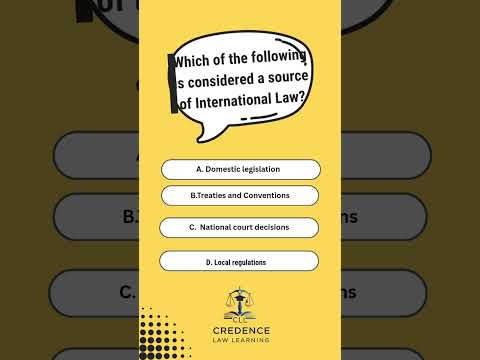 Quiz for Public International Law