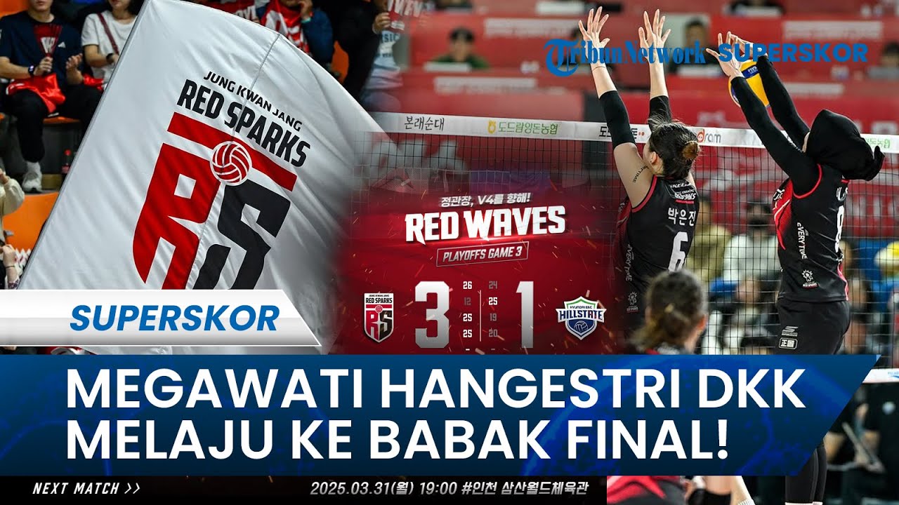 FULLSET Megawati Dkk Melaju Ke Final Bersama Red Sparks Strategi Unik Park Hye-min Jadi Libero ...