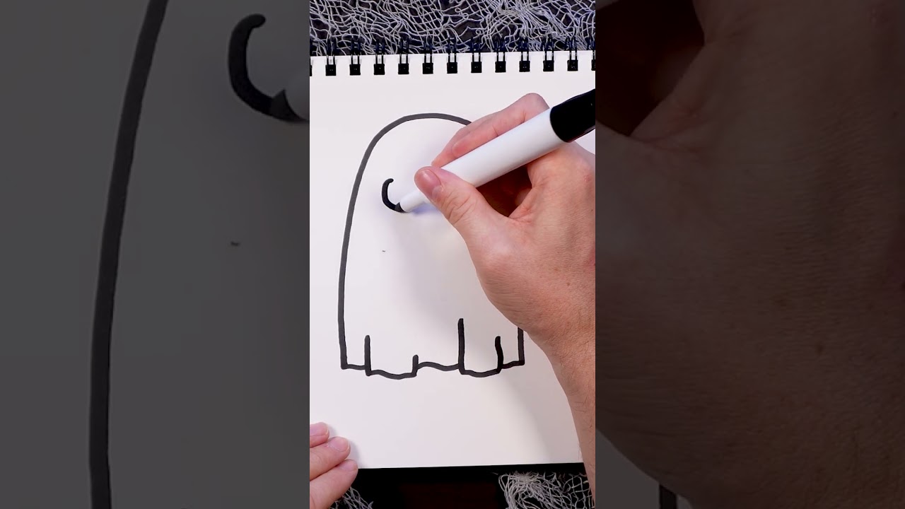How To Draw A Classic Ghost #drawingtutorial