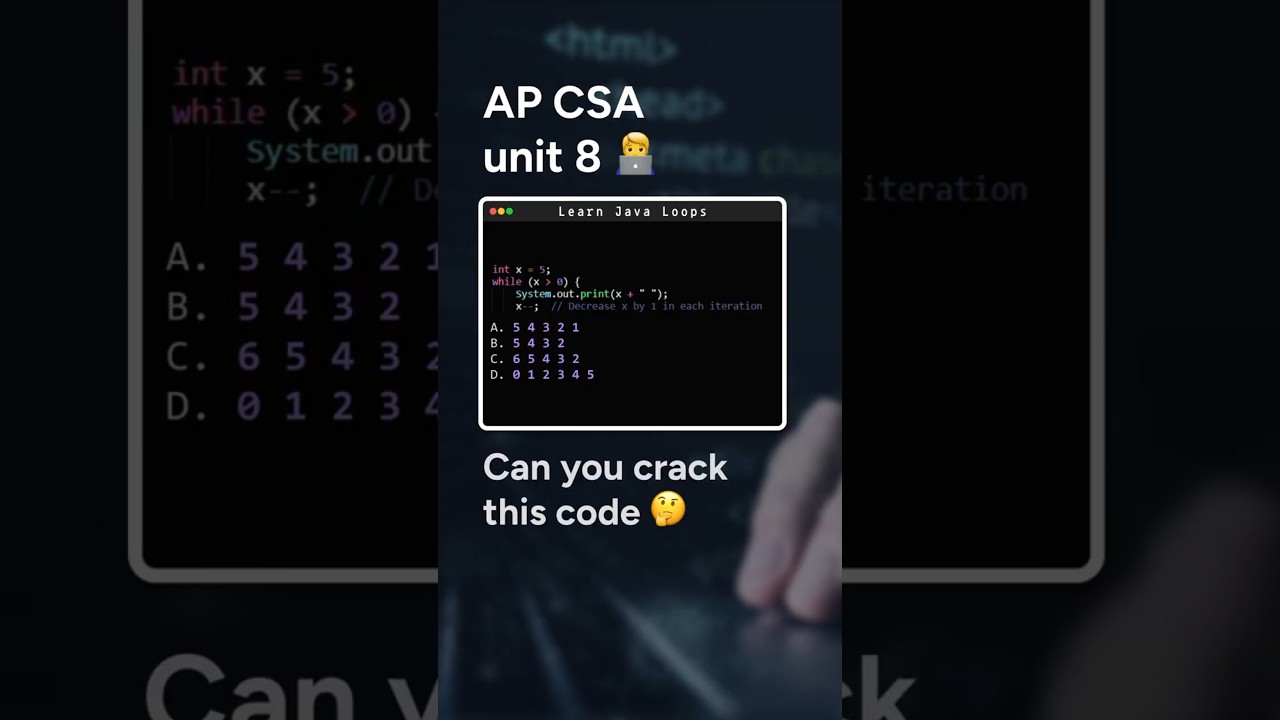 APCSA Practice: What Does This Java While Loop Print? 💻