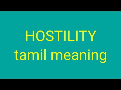 HOSTILITY tamil meaning/sasikumar