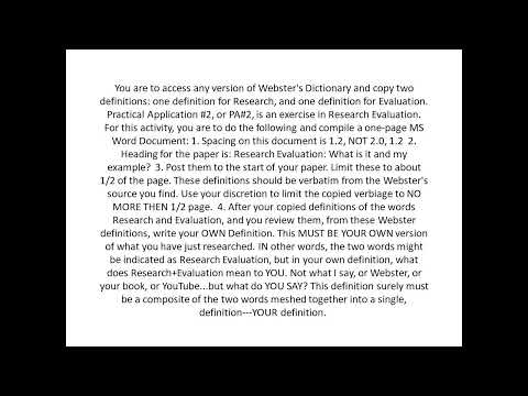 You are to access any version of Webster's Dictionary and copy two definitions