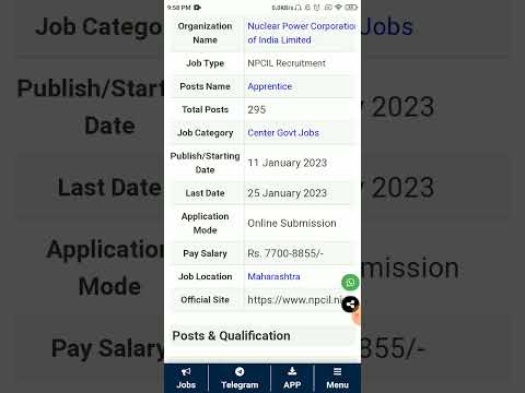 #Nuclear Power Plant Apprentice #NPCIL #jobजानकारी #Nuclear Power Vacancy Realese