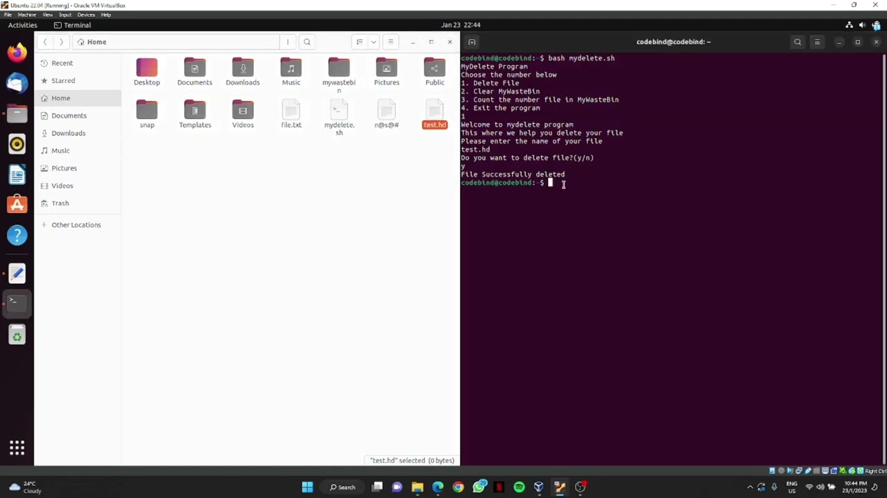 (CSF11703) Operating System: Shell Script Using UBuntu