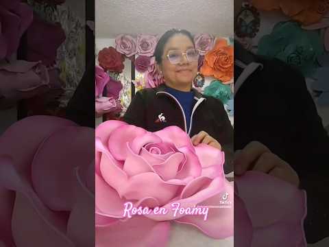 Rosa en Foamy #gomaeva #foamy #foam #manualidades #rosas #rosaslindas