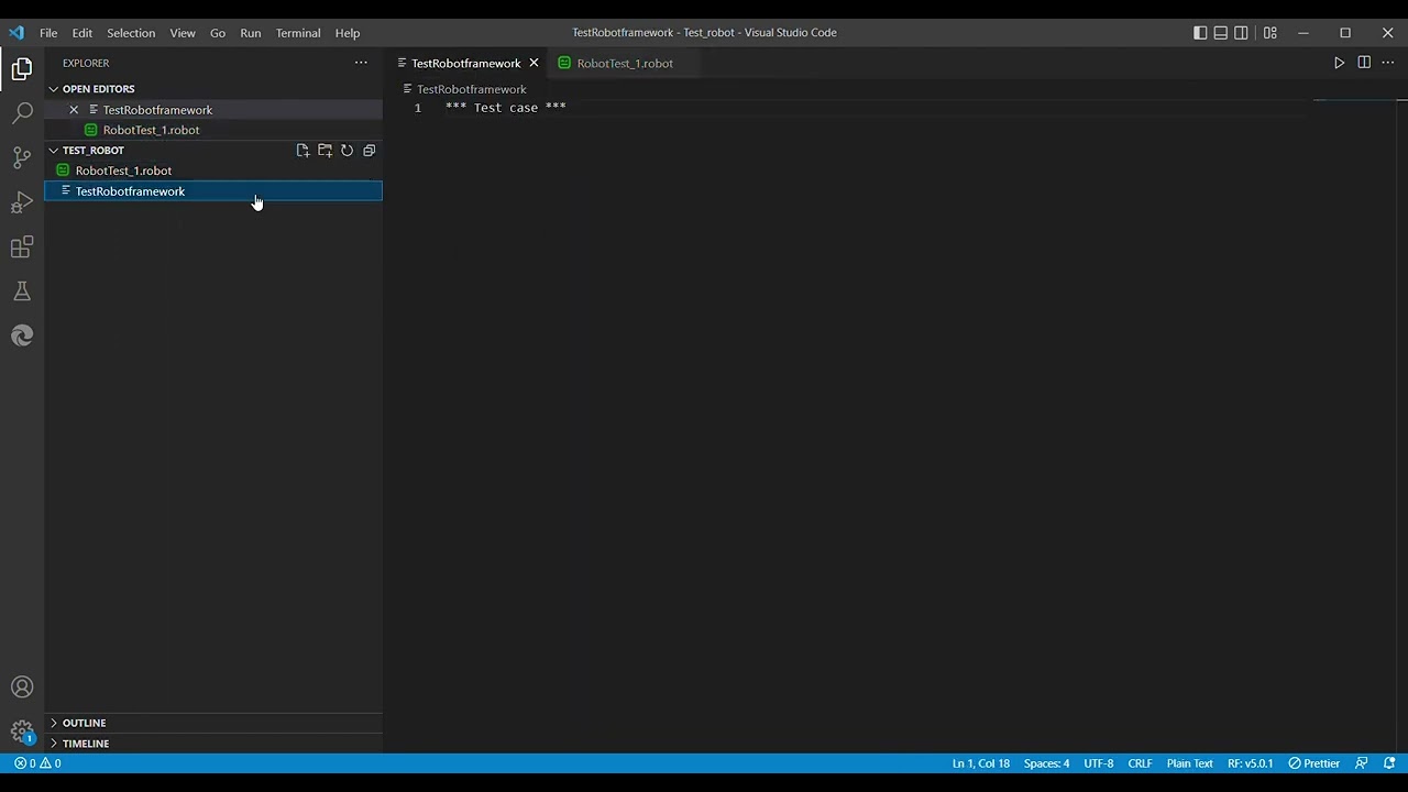 Auto Complete VS Code | Robot framework