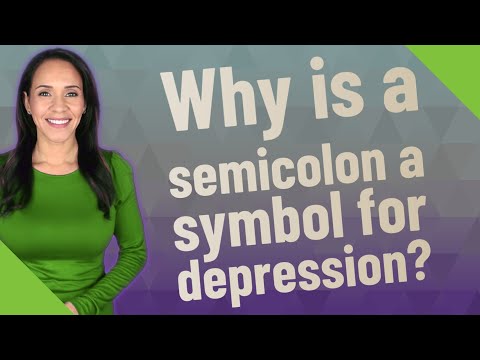 Why is a semicolon a symbol for depression?