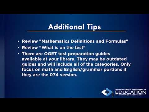 Oklahoma Certification Test Taking Tips and Strategies for OGET